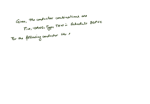 Determine the required EMT raceway size for the following combination ...