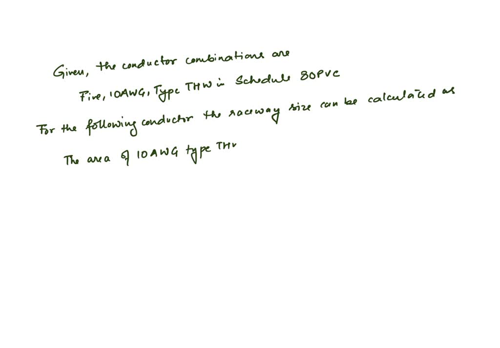 Determine the required EMT raceway size for the following combination ...