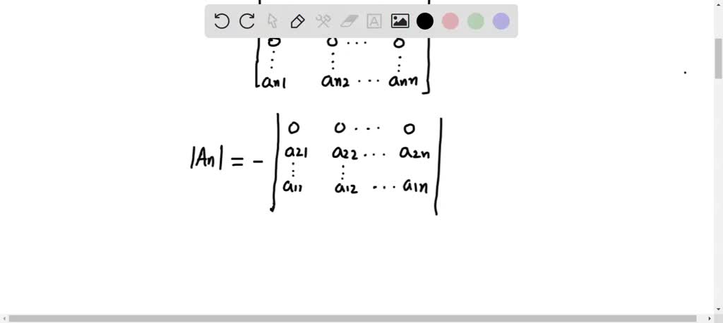 SOLVED:Show how rule 6(det=0 if a row is zero) comes directly from ...