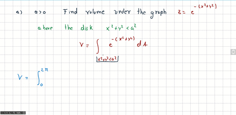 ⏩SOLVED:(a) For it >10, find the volume under the graph of… | Numerade