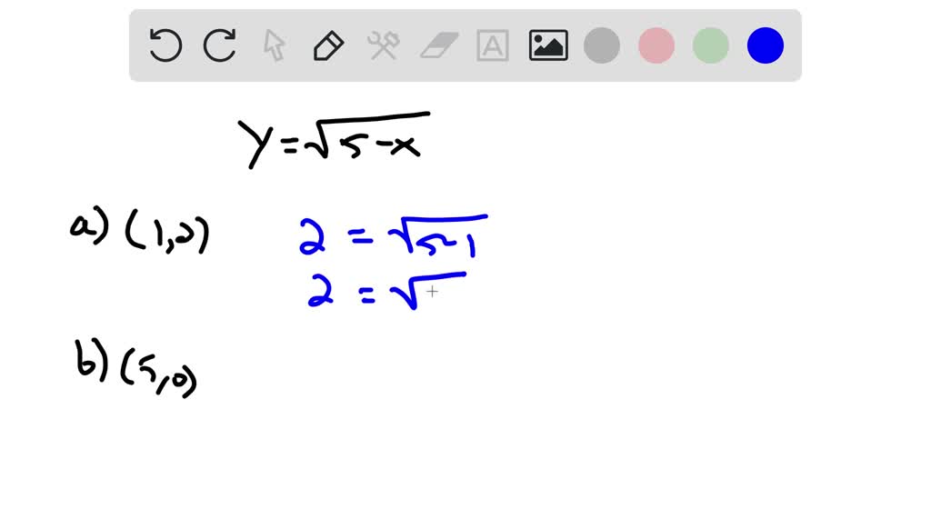Solved Determining Solution Points In Exercises Determine Whether Each Point Lies On The Graph
