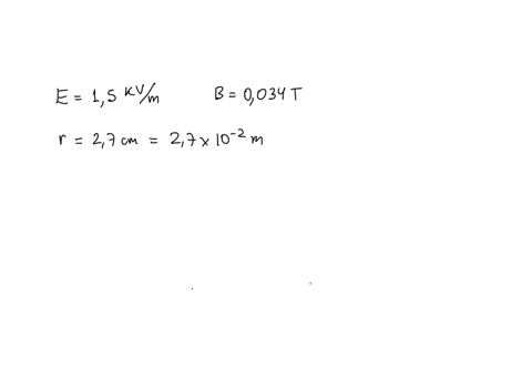 SOLVED:An unknown particle moves in a straight line through crossed electric and magnetic fields ...