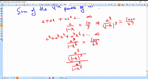 SOLVED:The sum of an infinitely decreasing GP is (10)/(3) The sum of ...