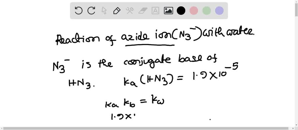 SOLVED:Calculate the equilibrium constant for the reaction of azide ...
