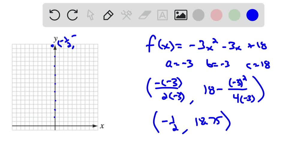 SOLVED:Graph each quadratic function given in general form. f(x)=-3 x^2 ... SOLVED:Graph each quadratic function given in general form. f(x)=-3 x^2 ...