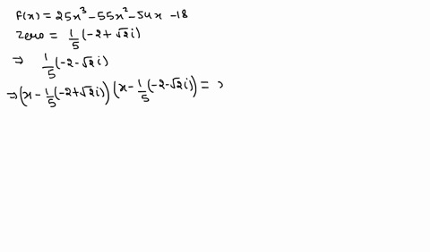 SOLVED:Use the given zero to find all the zeros of the function ...