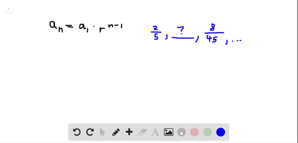 ⏩SOLVED:Find the missing term of each geometric sequence. It could ...