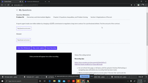 SOLVED:A sports agent made one million dollars by charging a 12.5 % ...