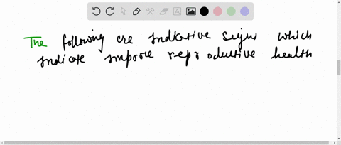 SOLVED:The following are indicative signs which indicate improved ...