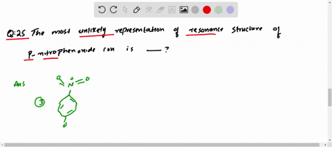 SOLVED:The most unlikely representation of resonance structures of p ...