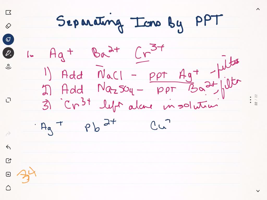 SOLVED: 40. How would you separate the following ions in aqueous solution by selective ...