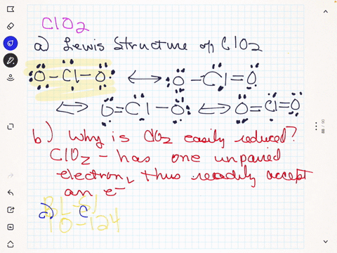 SOLVED:Chlorine dioxide gas (ClO2) is used as a commercial bleaching ...