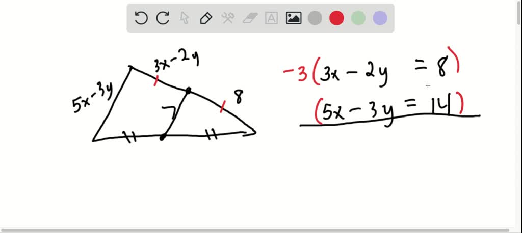 In Exercises 16-17 a segment joins the midpoints of two sides of a triangle. Find the values of ...