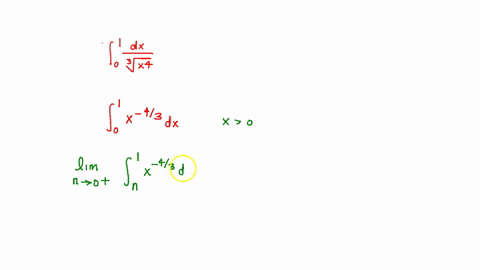 SOLVED:Use limits of definite integrals to calculate each of the improper integrals. \int_{1 ...