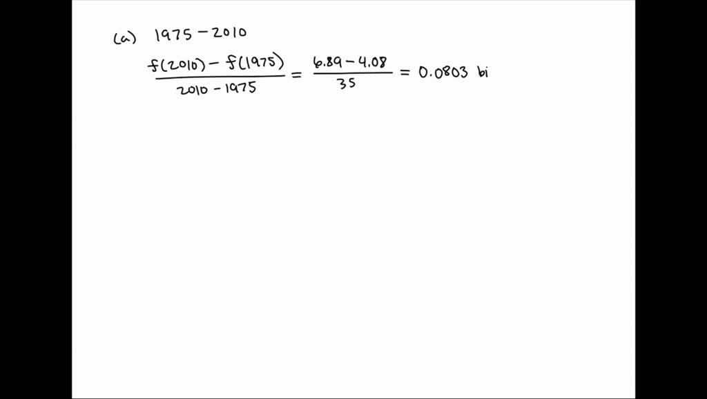SOLVED a Using Table 2 3 Find The Average Rate Of Change In The