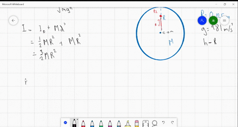 SOLVED:40. Pendulum with Disk A uniform circular disk whose radius R is ...