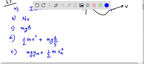 A child of mass m starts from rest and slides without friction from a height h along a slide ...