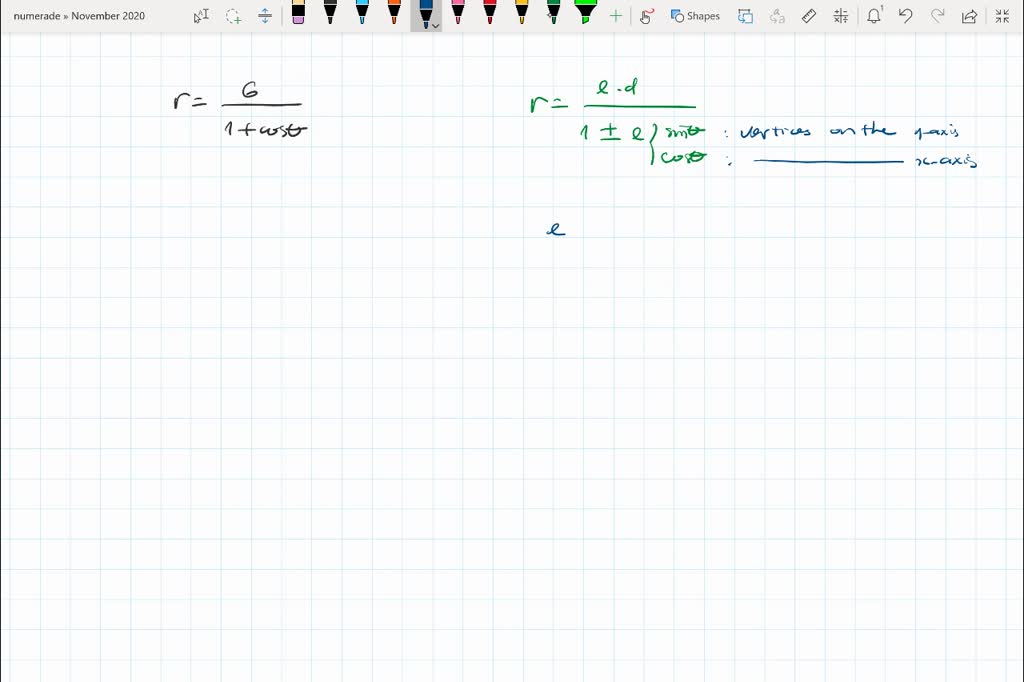 SOLVED:Match the polar equations with the graphs labeled I–VI. Give reasons for your r=(6)/(1 ...