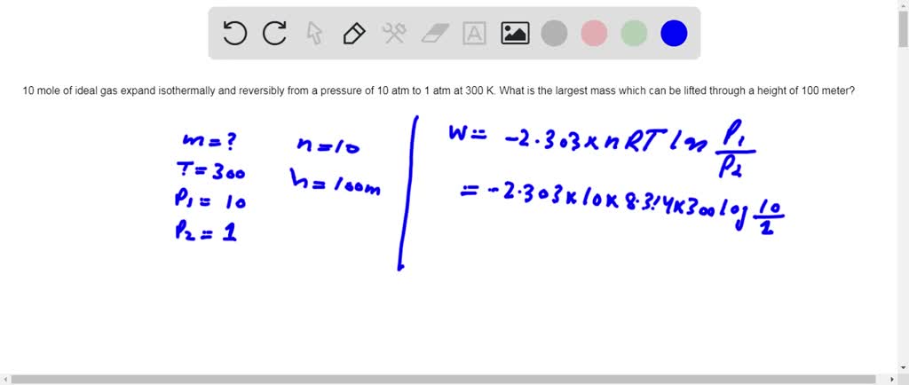 ⏩SOLVED:10 mole of an ideal gas expand isothermally and reversibly… | Numerade