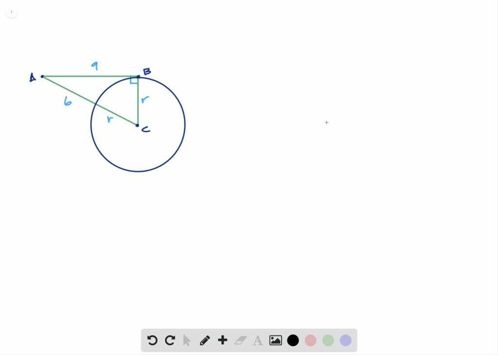 SOLVED:Point B is a point of tangency. Find the radius r of ⊙C.