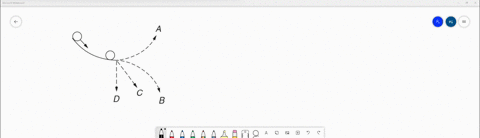 SOLVED:A ball rolls down a curved ramp as shown in the diagram below ...