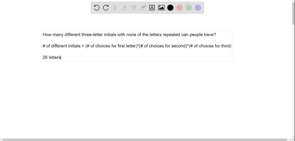 SOLVED:How many different initials can be formed with two or three ...