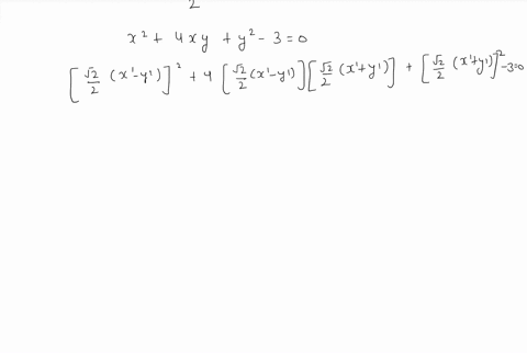 SOLVED:a. Rewrite the equation in a rotated x^{\prime} y^{\prime ...
