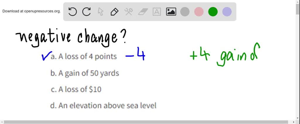 SOLVED:Which of the following changes would you represent using a ...