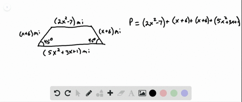 SOLVED:Find a polynomial that represents the perimeter of the figure ...