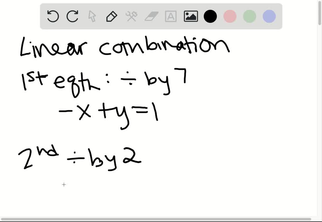 SOLVED:Use the substitution method or linear combinations to solve the linear system and tell ...