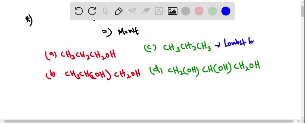 SOLVED: Rank the following in order of increasing boiling point: Lowest boiling first: OH H3C ...
