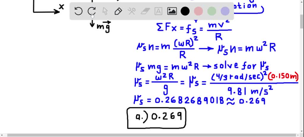 SOLVED:A small button placed on a horizontal rotating platform with ...