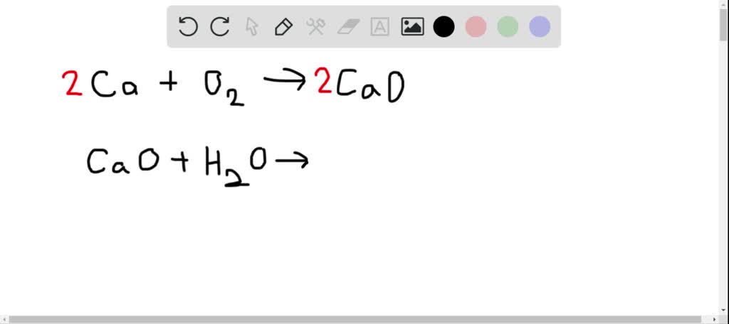 SOLVED:When exposed to air, calcium first forms calcium oxide, which is ...