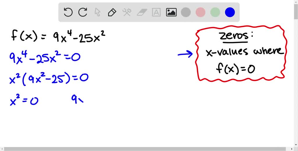 SOLVED In Exercises 23 32 Find The Zeros Of The Function Algebraically 