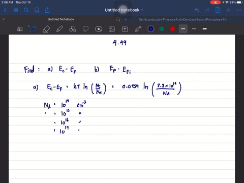 Chapter 2, Basic Device Physics Video Solutions, Fundamentals of Modern ...