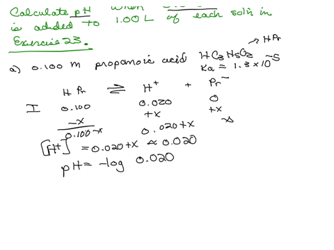 ⏩SOLVED:Calculate the pH after 0.020 mol HCl is added to 1.00 L of… | Numerade