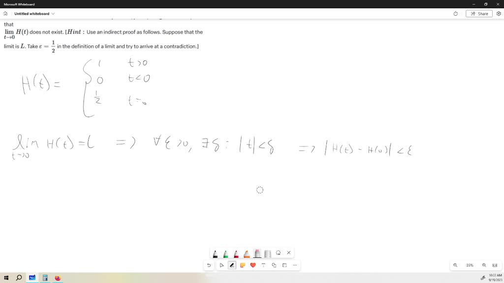 SOLVED: If H is the Heaviside function defined in Example 2.2.6, prove ...