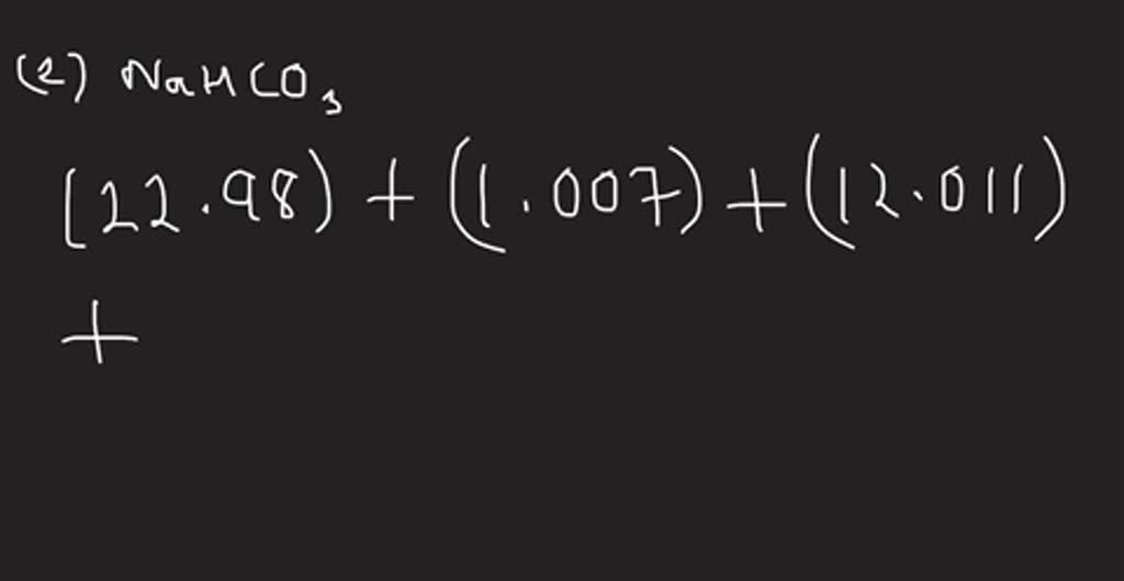 SOLVED: Calculate the molar masses ofthe following substances: a ...