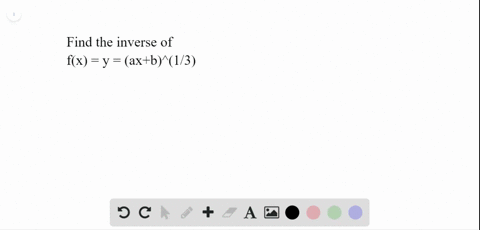 SOLVED:For the following exercises, find the inverse of the functions with a, b, c positive real ...