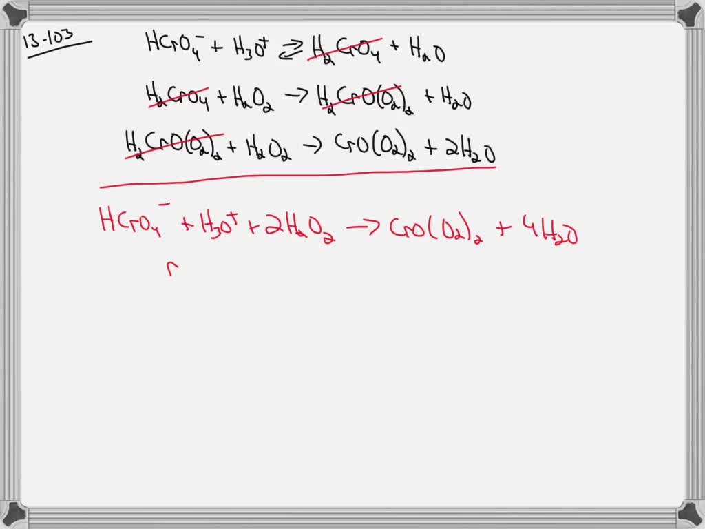 SOLVED:The deep blue compound CrO(O2)2 can be made from the chromate ...