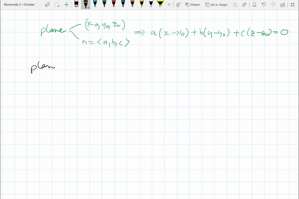 SOLVED:In Exercises 1-8, write the equation of the plane with normal ...