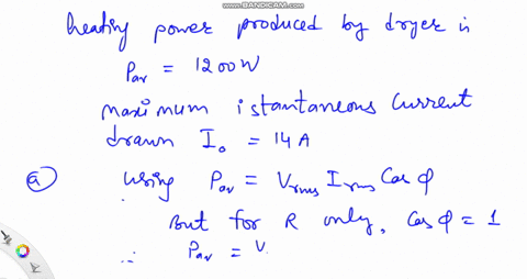 SOLVED:A hair dryer is designed to produce 1200 W of heating power. It ...