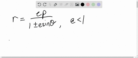 SOLVED: La ecuación r=(e p)/(1 ±e sen θ) es la de una elipse con e