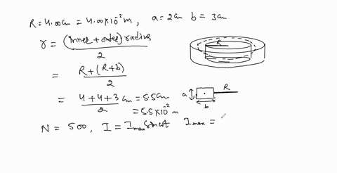 SOLVED:A toroid having a rectangular cross-section (a= 2.00 cm by b=3. ...