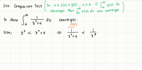 SOLVED:The following is a Comparison Test for improper integrals ...
