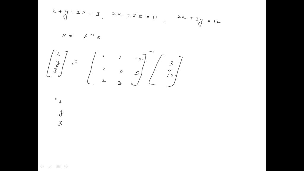 SOLVED Solve The System Of Equations By Converting To A Matrix Equation