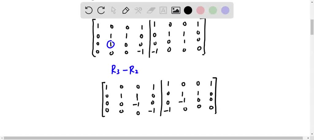 SOLVED:Use row reduction to find the inverses of the given matrices if ...