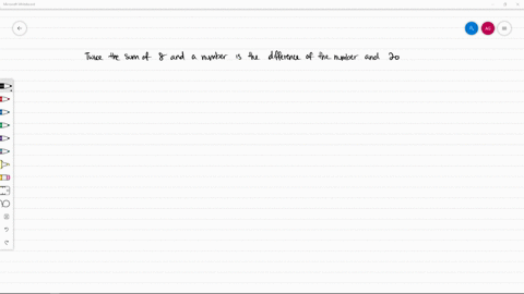 SOLVED:Rewrite the following sentences using mathematical symbols. Do not solve the equations ...