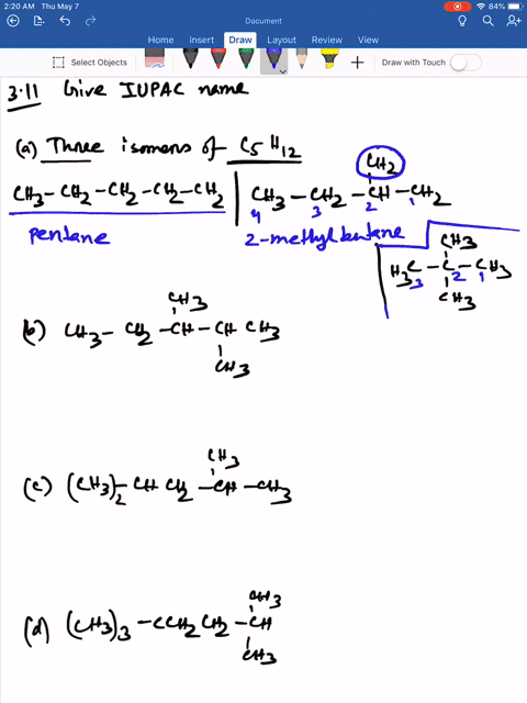 SOLVED:Draw structures of alkanes that meet the following descriptions ...