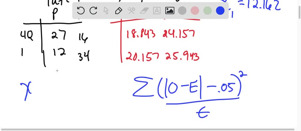 SOLVED:The chi-square distribution is continuous, whereas the test ...